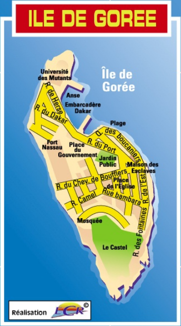 Carte de l'Ile de Gorée - ECR pour mieux communiquer
